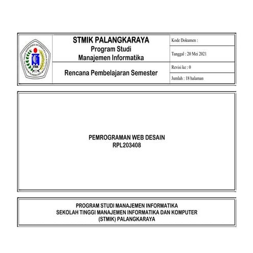 RPS - Pemrograman Web Desain - berbasis KKNI OBE Prodi MI.pdf