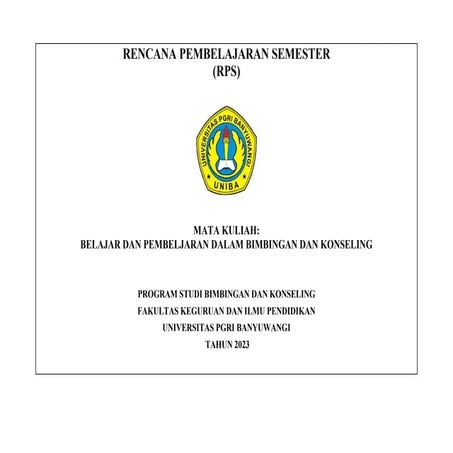 RPS BELAJAR DAN PEMBELAJARAN DLM BK RATNA.doc