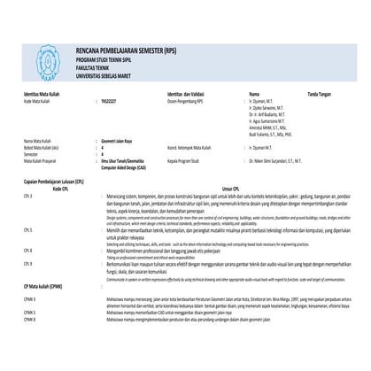 RPS MATA KULIAH Geometri Jalan Raya V.1.0.pdf