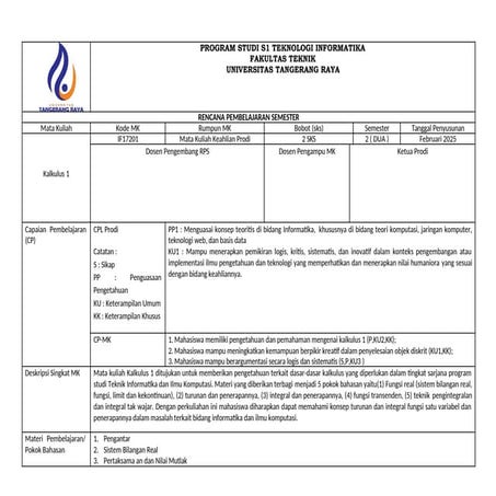 RENCANA PERKULIAHAN SEMESTER KALKULUS.docx