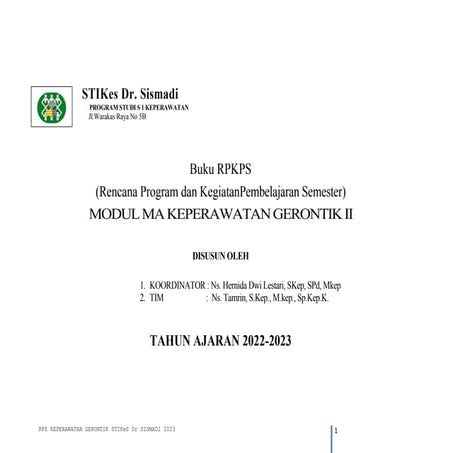 RPS Keperawatan Gerontik 2023.doc