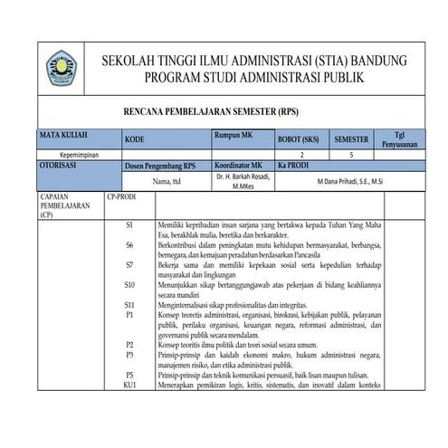 RPS Mata Kuliah Kepemimpinan.docx