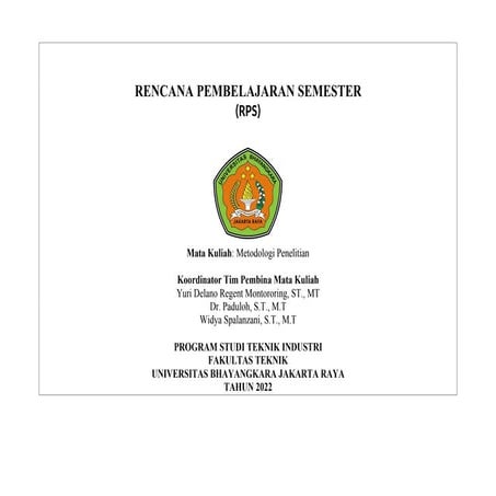 RPS Metodologi Penelitian Teknik Industri.docx