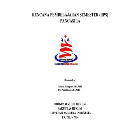 RPS PANCASILA tahun 2023 sampai 2024 yang telah selesai dibuat | DOCX