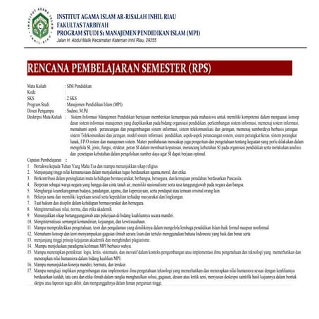 RPS Pembelajaran SIM.docx