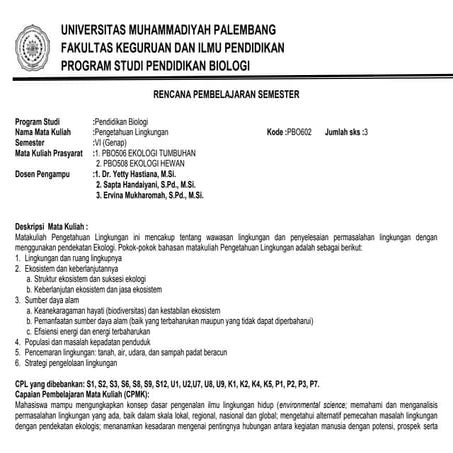 RPS PENGLING 2023 kampus Universitas Islam Negeri | PPT