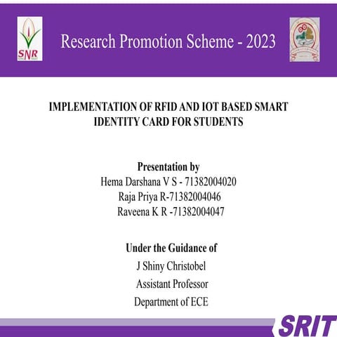Implementation of RFID and IoT Based Smart Identity Card for Students.pptx