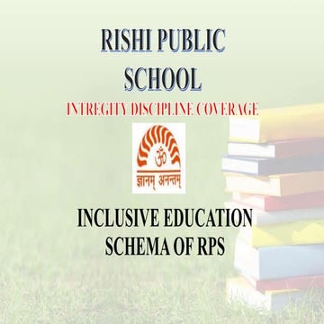 INCLUSIVE EDUCATION SCHEMA OF RPS | PPTX