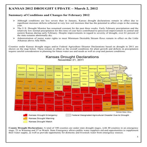 Kansas 2012 Drought Update - Kansas Water Office | PDF | Agriculture ...