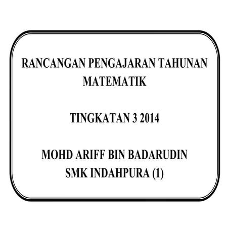 Rpt math form 3 2014 | PDF