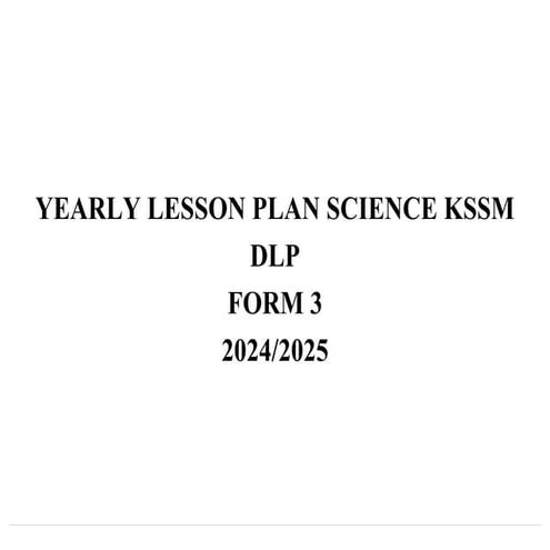 RPT SCIENCE FORM3 2024 RANCANGAN PENGAJA | DOCX