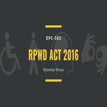 RPWD ACT 2016 | PPTX