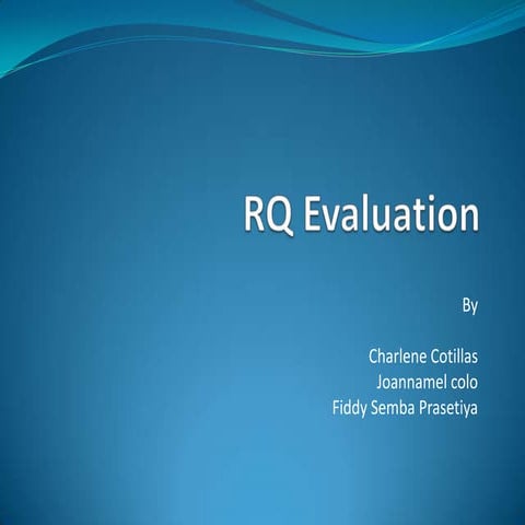 Rq evaluation | PPT