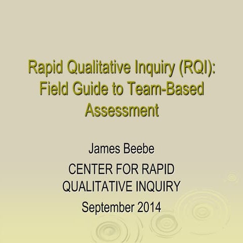 Rapid Qualitative Inquiry (2nd Edition) | PPTX