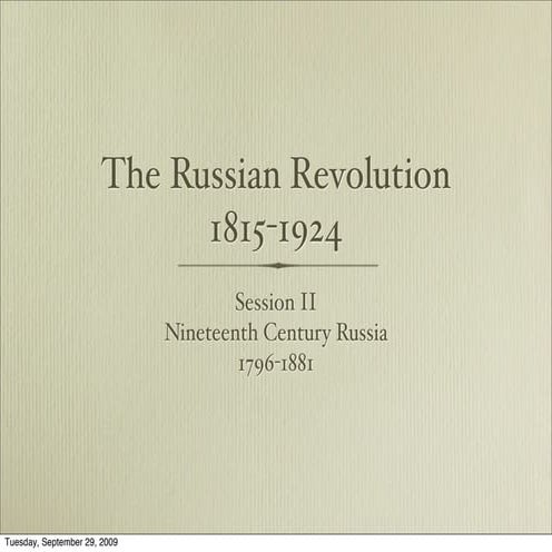 Russian History; 1796-1881 | PPT