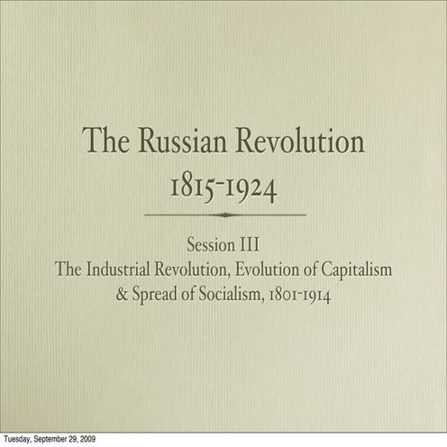 Russian Revolution; Economic Background | PDF