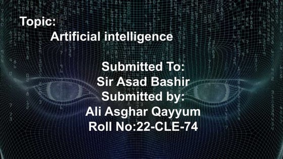 history of artificial intelligence best presentation | PPT