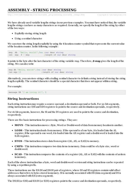 String Instruction | PPTX