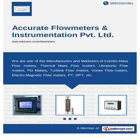 Accurate Flowmeters & Instrumentation Pvt. Ltd., Hyderabad, Flow Measurement Instruments | PDF ...