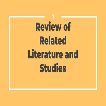 Review of Related Literature | PPTX