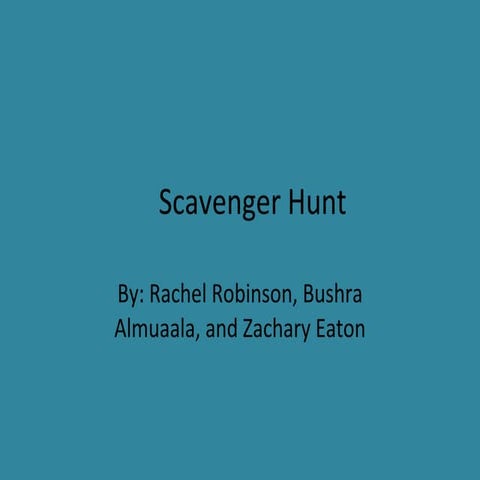 Digital Scavenger Hunt | PPT