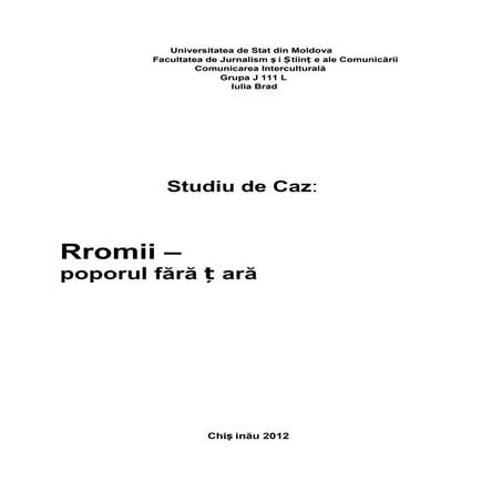 Rromii poporul fără țară | DOCX