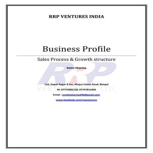 Best Sales and marketing consultancy profile | PDF