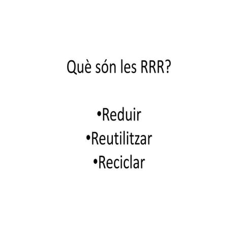 RRR i el compostatge | PPT