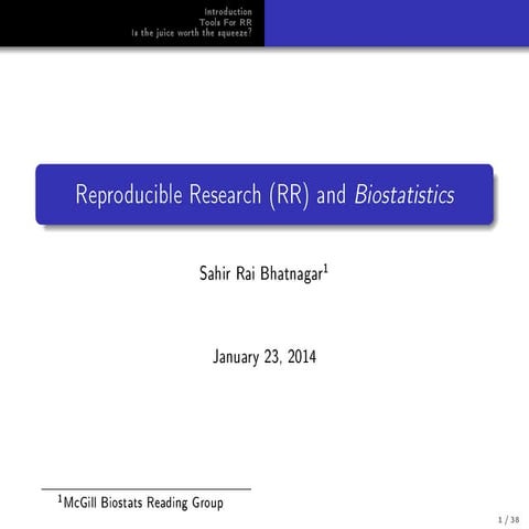 Reproducible Research | PPT