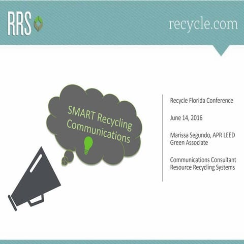 Recycling, Reuse Reduce and Recycle | PPTX
