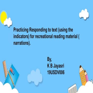 PRACTING RESPONDING TO TEXT | PPTX
