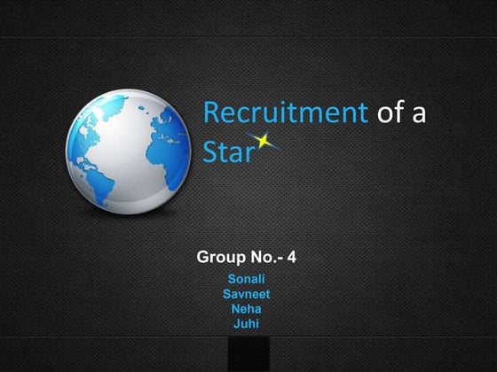 Recruitment of a star | PPT