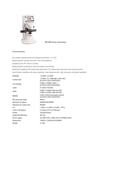 ：Ark 700 auto refractometer | PDF