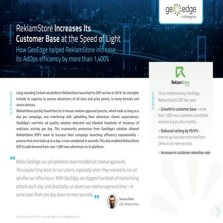ReklamStore - GeoEdge Case Study | PDF