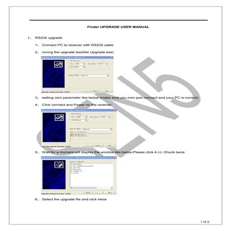 Rs232 upgrade user manual | DOC | Operating Systems | Computer Software and Applications