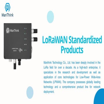 Seamless RS485 to LoRaWAN Solutions by Manthink Technology | PPTX