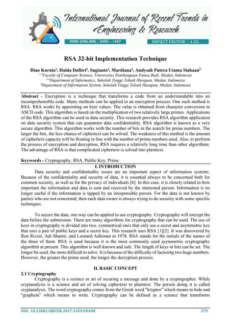 Rsa 32 Bit Implementation Technique Pdf