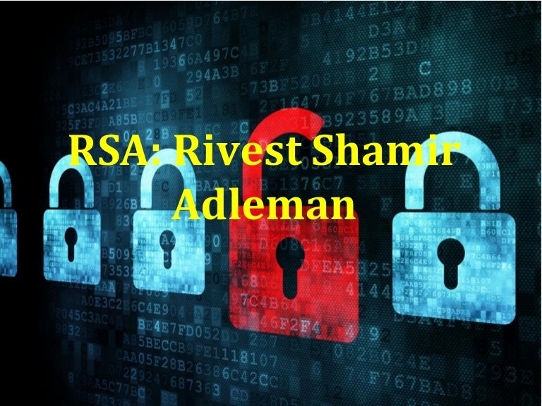 Rsa Rivest Shamir Adleman 