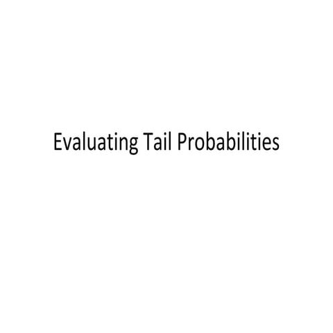 Tail Probabilities | PDF