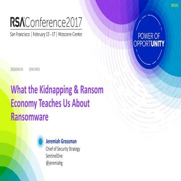 What the Kidnapping & Ransom Economy Teaches Us About Ransomware | PDF ...