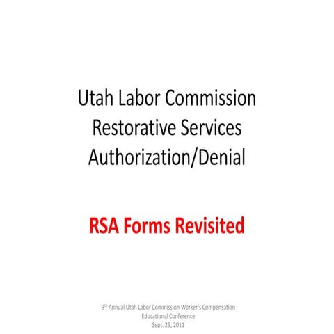Rsa forms revisited felix1 | PPTX | Physical Therapy | Wellness