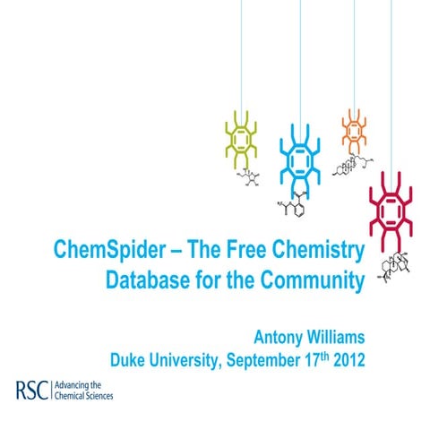ChemSpider - building an online database of open spectra | PDF