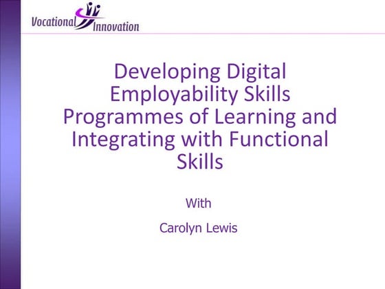 Skills framework for infocomm technology | PPTX