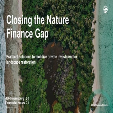 Closing the nature finance gap | PDF