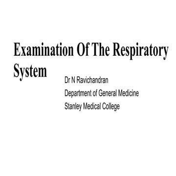 Clinical Examination of RS | PPTX