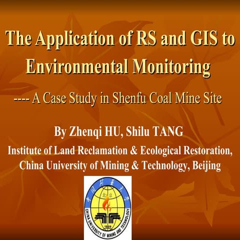 Rsgis Environmentalmonitoring | PPT
