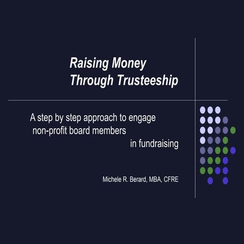 Raising Money with Board members | PPT