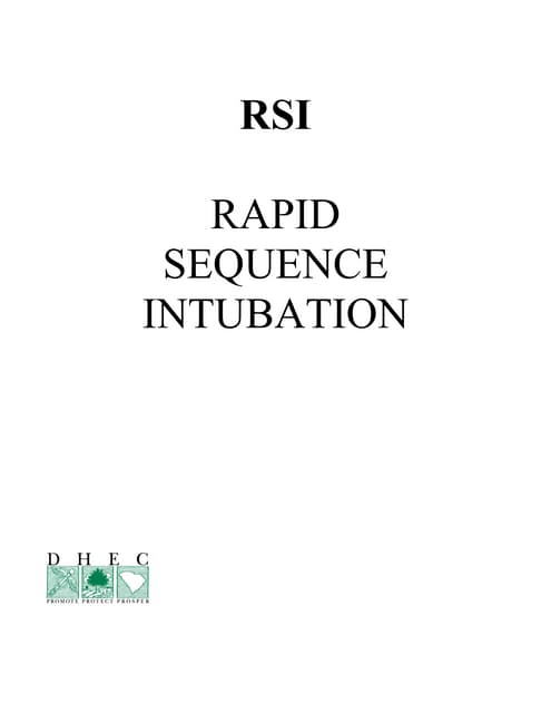 Rapid sequence intubationの実践。気管挿管。 | PPTX