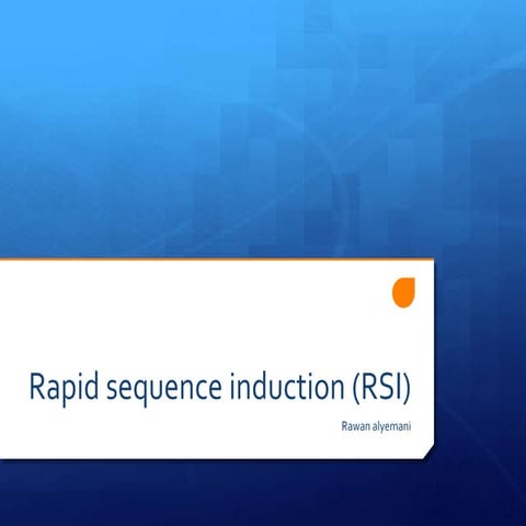 Rapid Sequence Induction Rsi Pptx