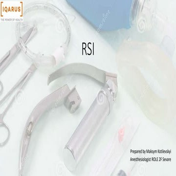 Rapid Sequence Induction & Intubation | PPTX